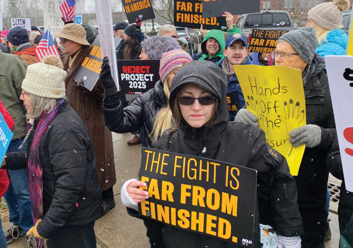 Rumor of DOGE visit draws protest | News, Sports, Jobs - The Intermountain